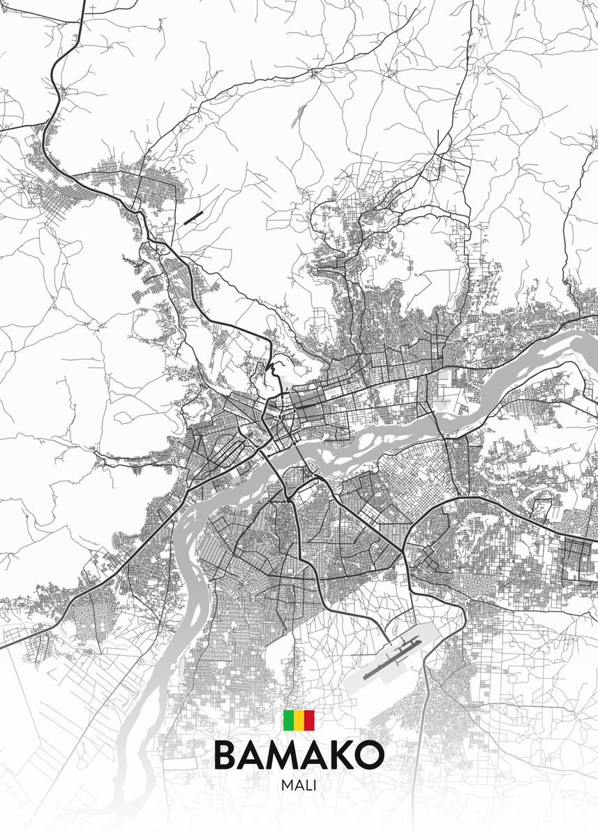 'Bamako ML' Poster, picture, metal print, paint by IMR Designs | Displate