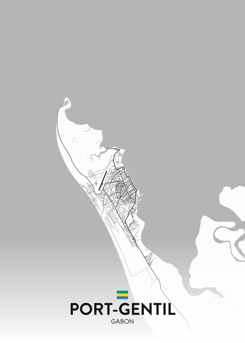 'Port Gentil GA' Poster, picture, metal print, paint by IMR Designs ...