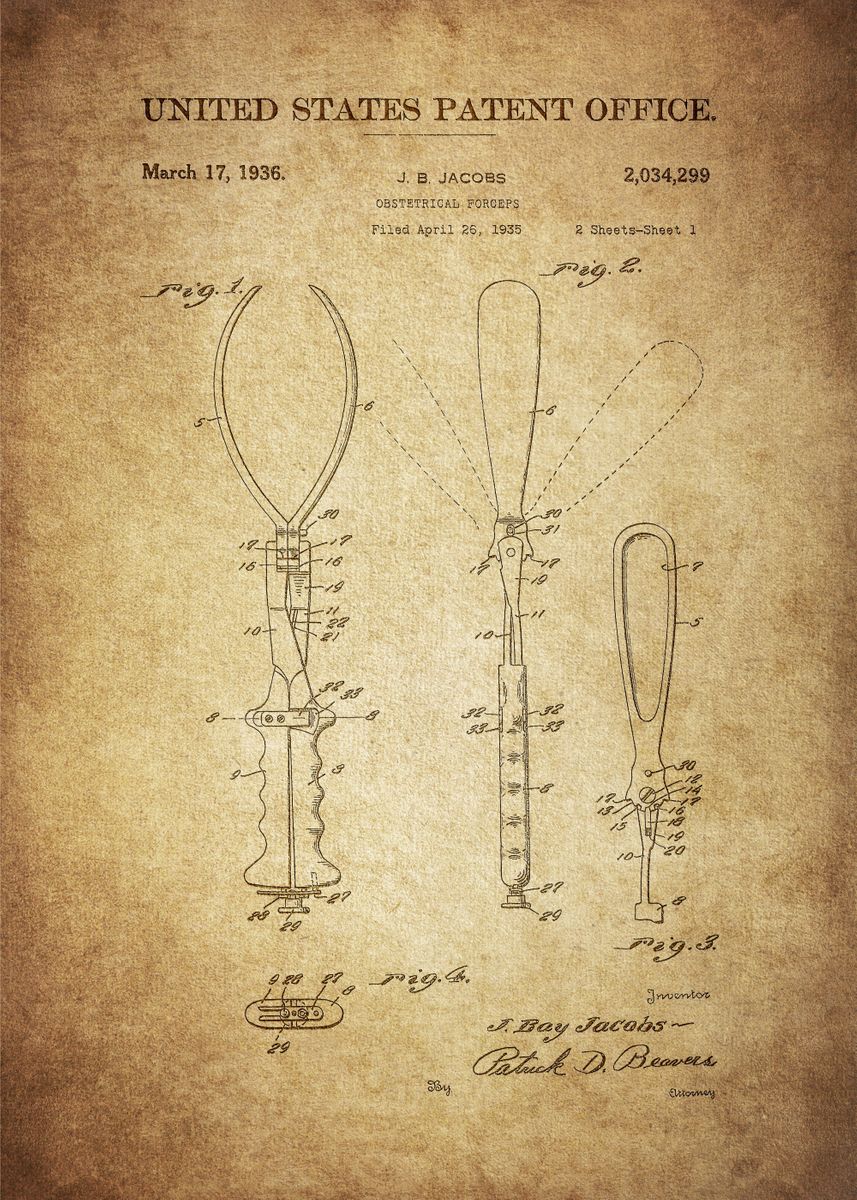 'Patent' Poster, picture, metal print, paint by BigBaby | Displate