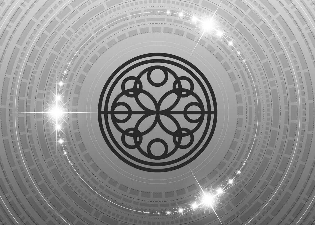 'Magic Glyph Circle Rune' Poster by Holy Rock Design | Displate