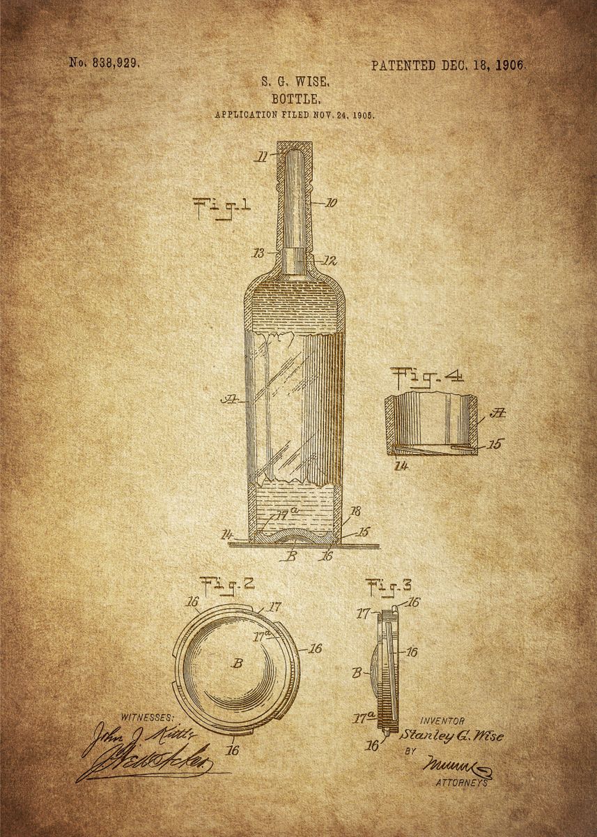 'Beer Patent' Poster by AK47 Creative | Displate