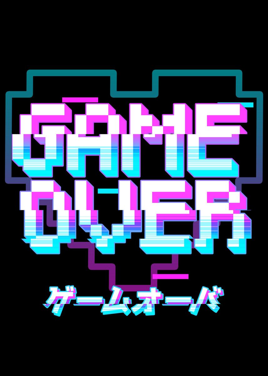 'Game Over Pastel Goth' Poster, picture, metal print, paint by ...