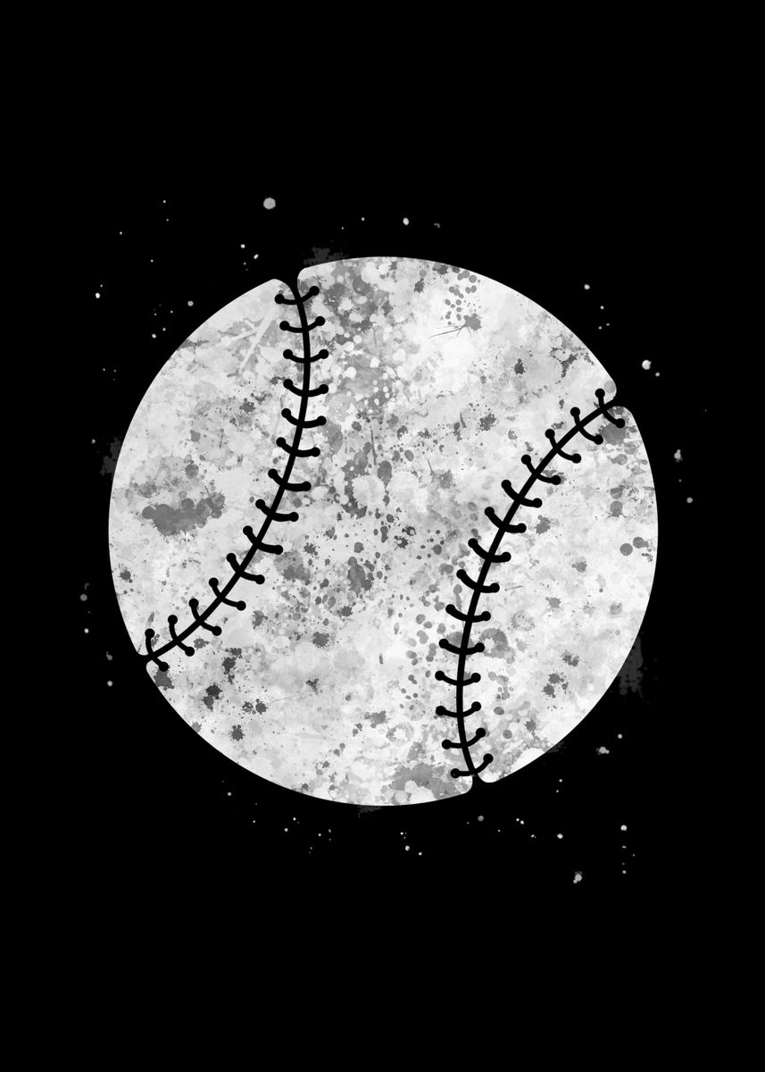 'Ball Baseball' Poster, picture, metal print, paint by Yahya Art | Displate