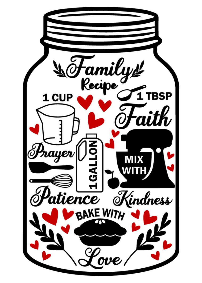 'Family recipe kitchen ' Poster, picture, metal print, paint by Max ...