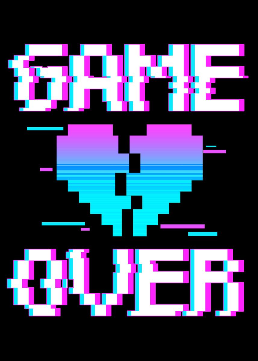 'Game Over Pastel Goth' Poster, picture, metal print, paint by ...