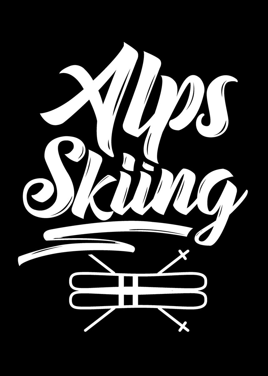 'Alpine Alps Skiing' Poster by dr3designs | Displate