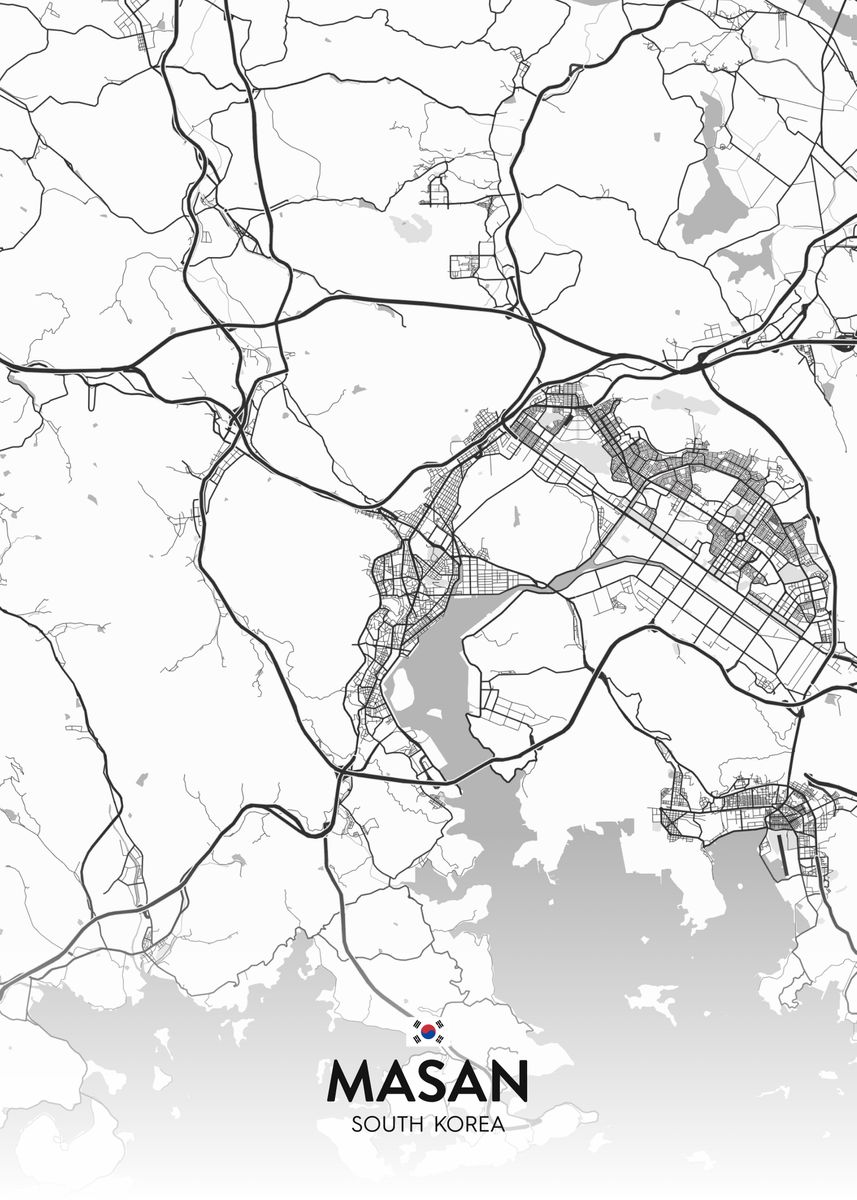 'Masan KR' Poster, picture, metal print, paint by IMR Designs | Displate