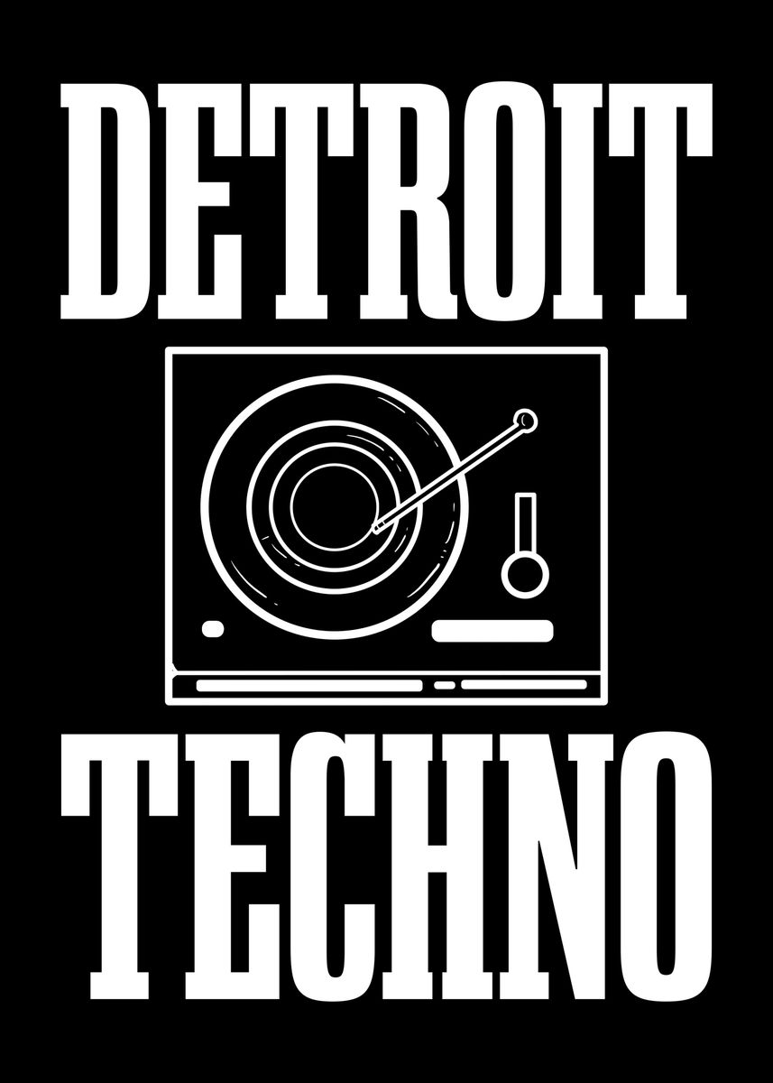 'Detroit Techno' Poster, picture, metal print, paint by FunnyGifts ...