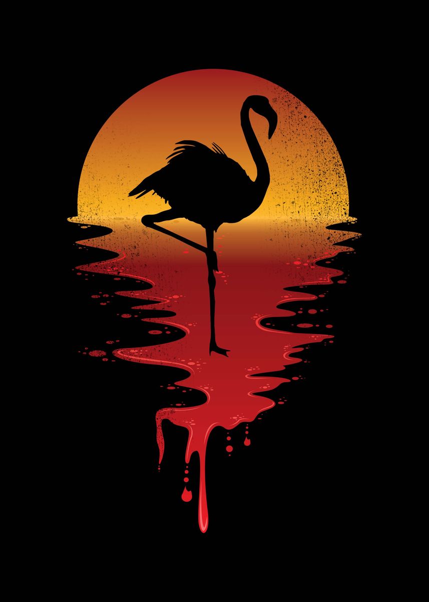 'A Flamingo Sunset ' Poster, picture, metal print, paint by jun salazar ...