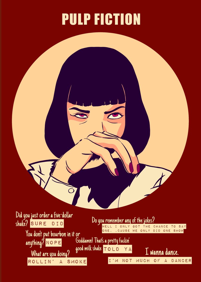 'Pulp fiction ' Poster by Magic Apes | Displate