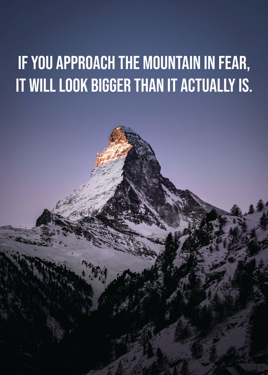 'Fear And The Mountain' Poster, picture, metal print, paint by CHAN ...