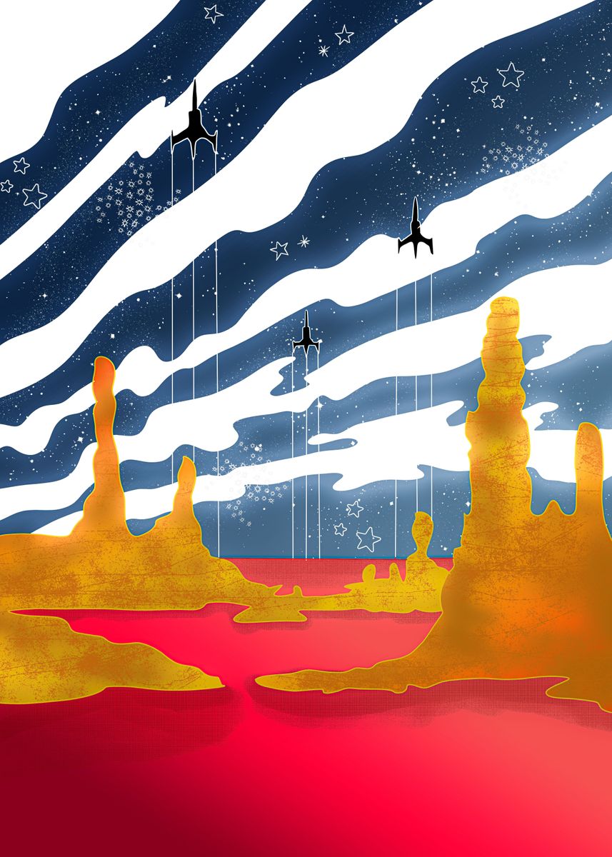 'space 2' Poster, picture, metal print, paint by Crafty Cat ...