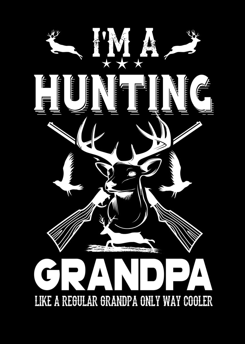 'Hunting Grandpa' Poster, picture, metal print, paint by Neon Moon ...