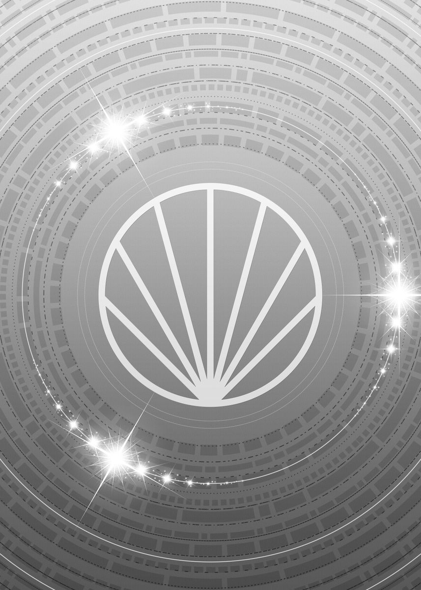 'Gray Geometric Glyph Sign' Poster by Holy Rock Design | Displate