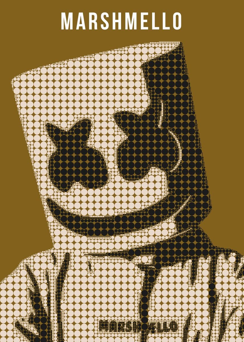 'Marshmello' Poster, picture, metal print, paint by Bestselling Music ...