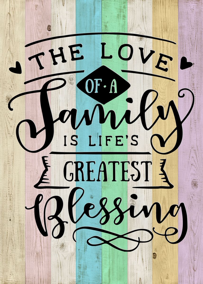 'Love of a family' Poster, picture, metal print, paint by Ron Studio ...