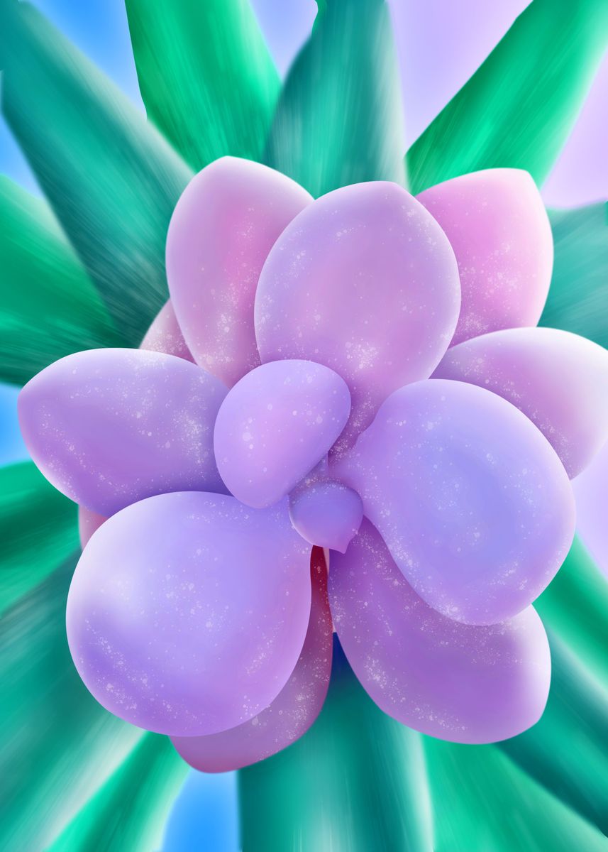 'Luck Flower' Poster, picture, metal print, paint by Spline Dark | Displate