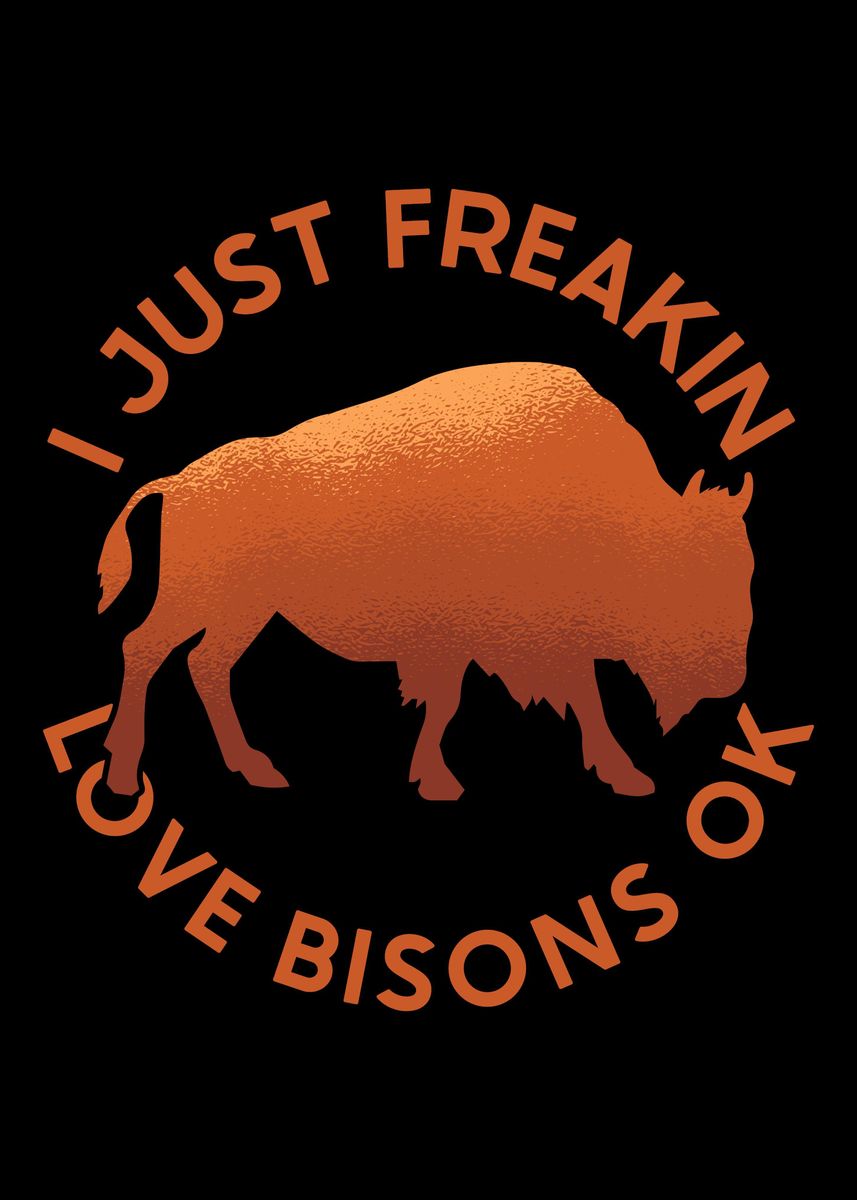 'American Bison Hunting' Poster, picture, metal print, paint by ...