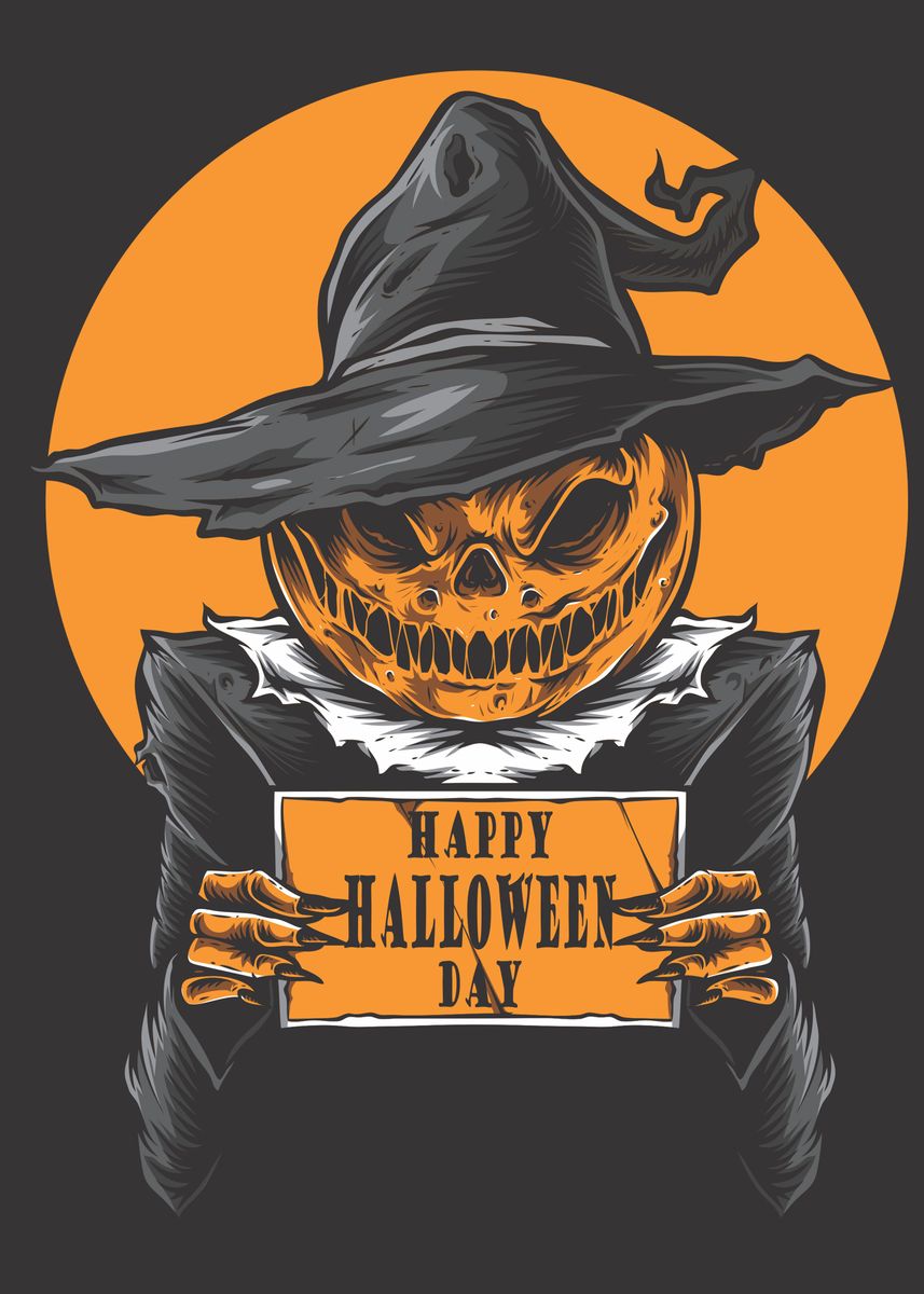 'Halloween Devil' Poster, picture, metal print, paint by Daily ...