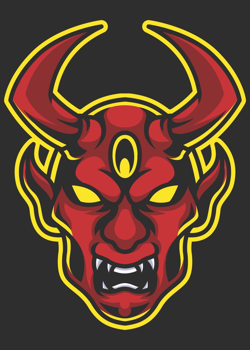 'Halloween Devil' Poster, picture, metal print, paint by Daily ...