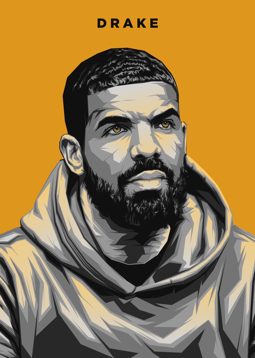 'Drake PopArt' Poster, picture, metal print, paint by Lucky Dream ...