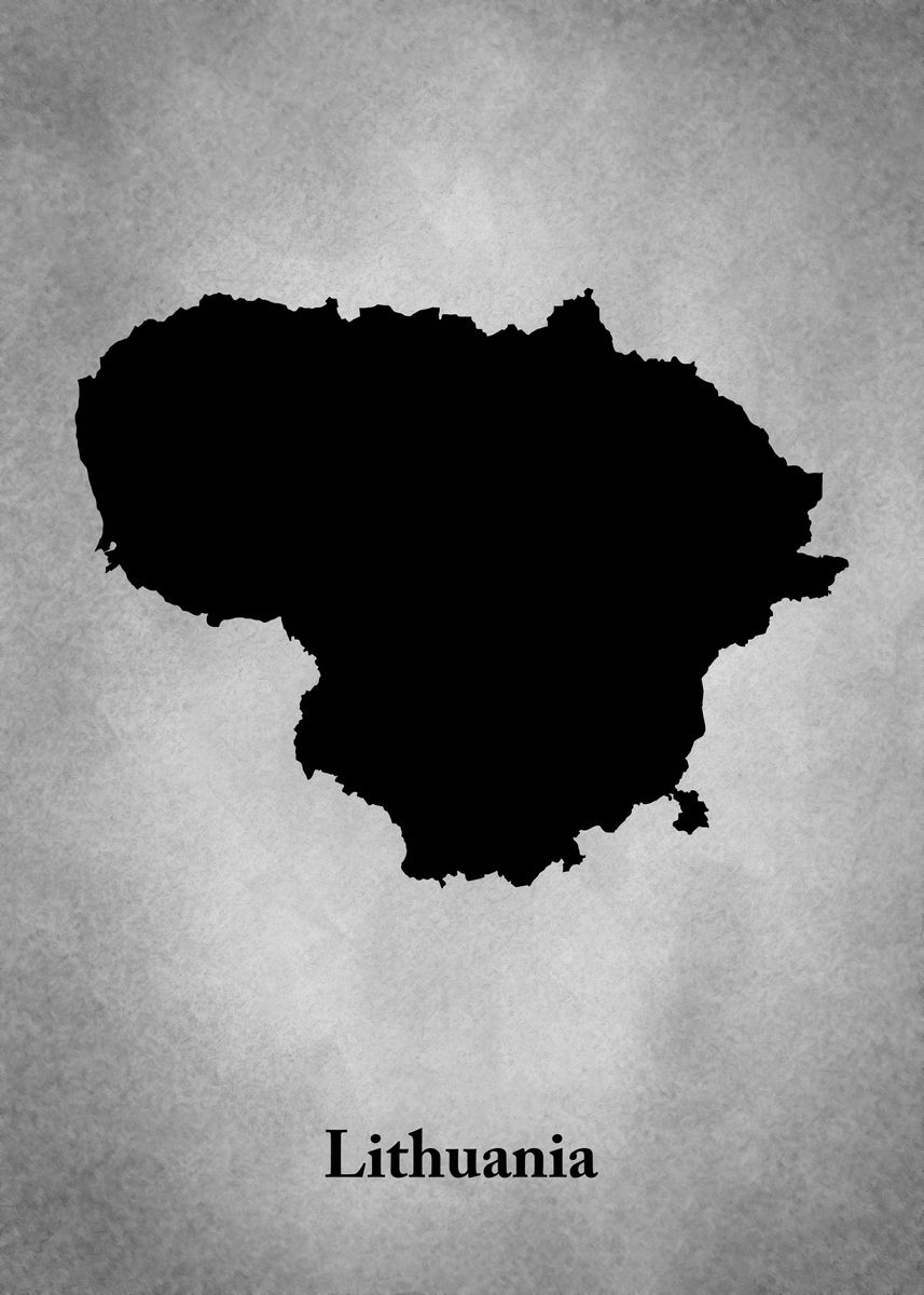 'Lithuania' Poster, picture, metal print, paint by B & W Arts | Displate