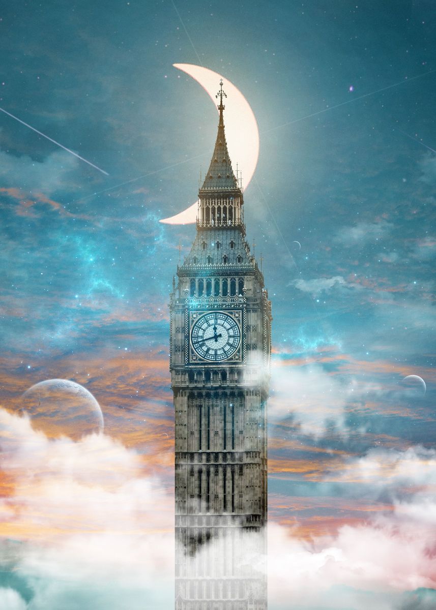 'Big Ben Fantasy' Poster by Oki Iskandar | Displate