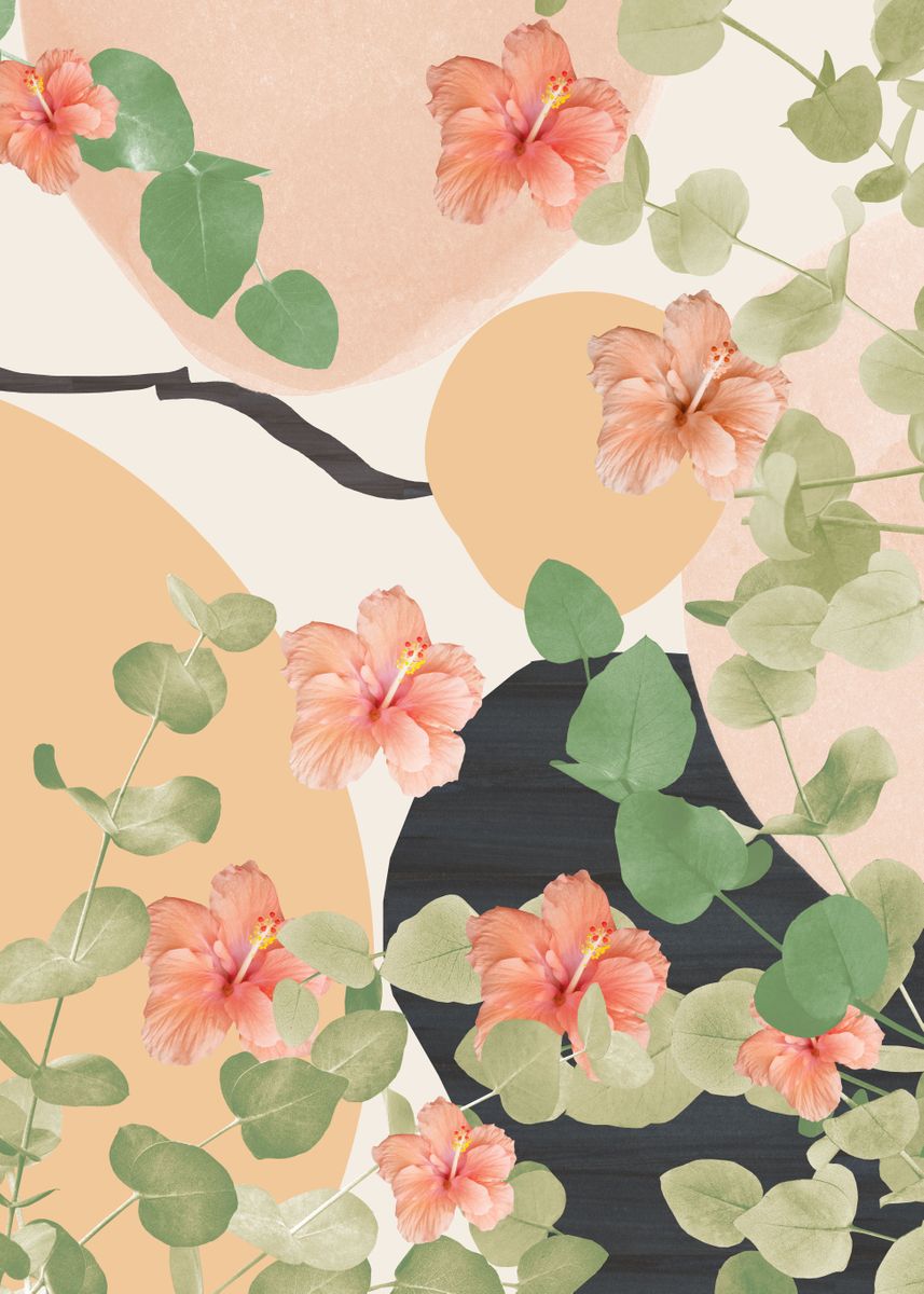 'Abstract Floral Garden 1' Poster by Anita's & Bella's Art | Displate