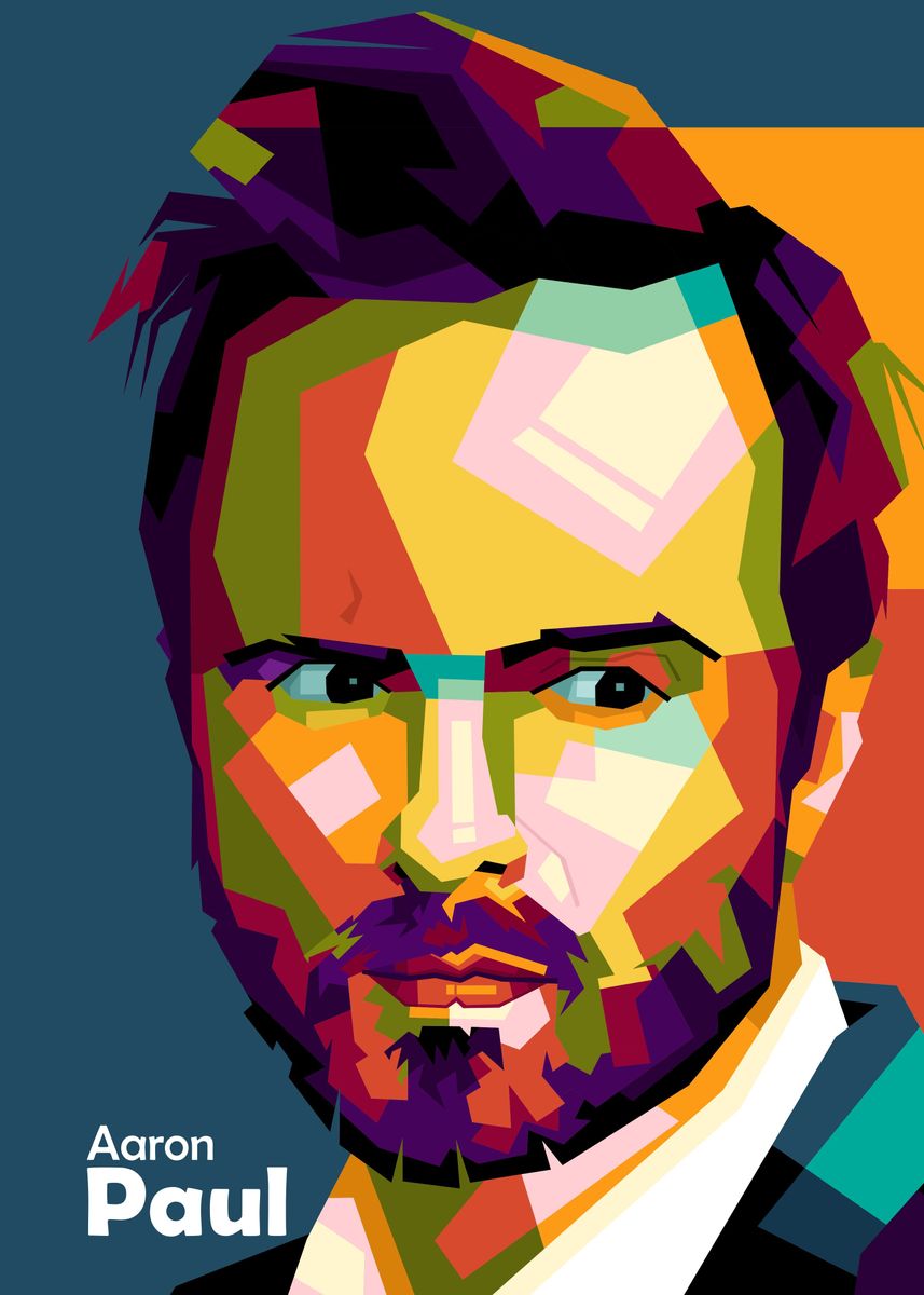 'Aaron Paul in popart' Poster, picture, metal print, paint by AMIRUDIN ...
