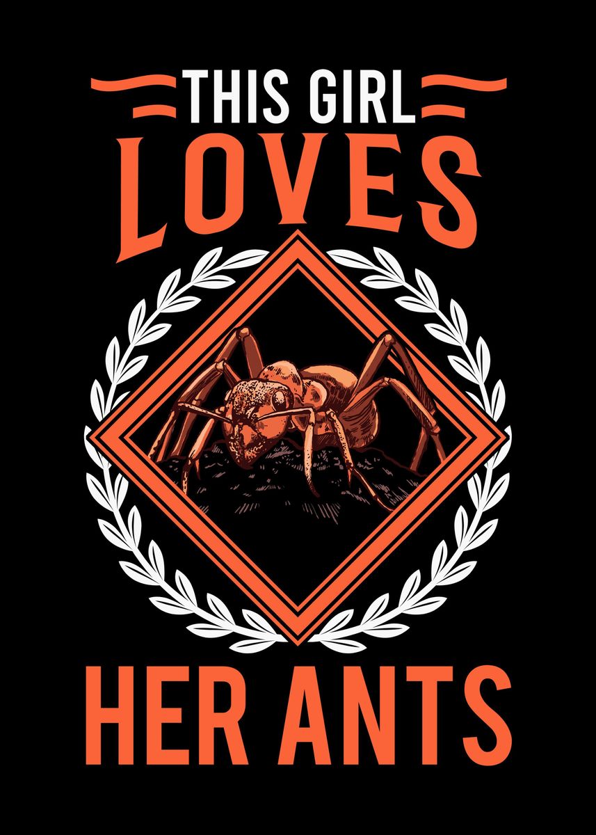 'Ant Girl Farm Anthill Gift' Poster by FavoritePlates | Displate