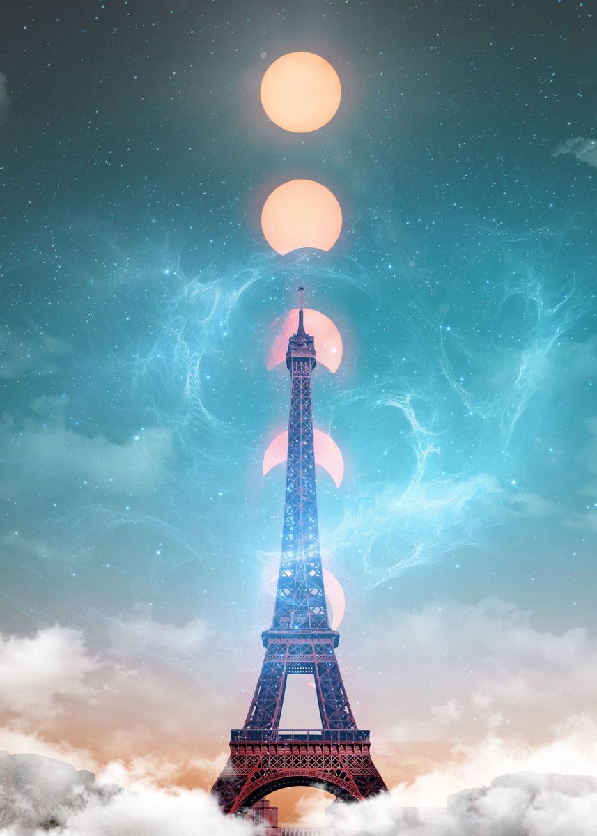 'Paris Fantasy' Poster by Oki Iskandar | Displate