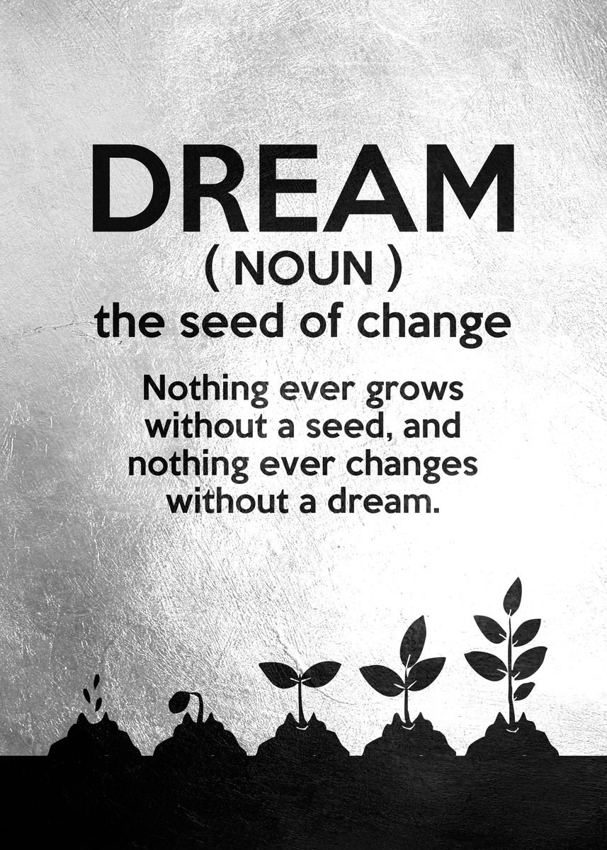 'Dream Definition' Poster, picture, metal print, paint by ABConcepts ...