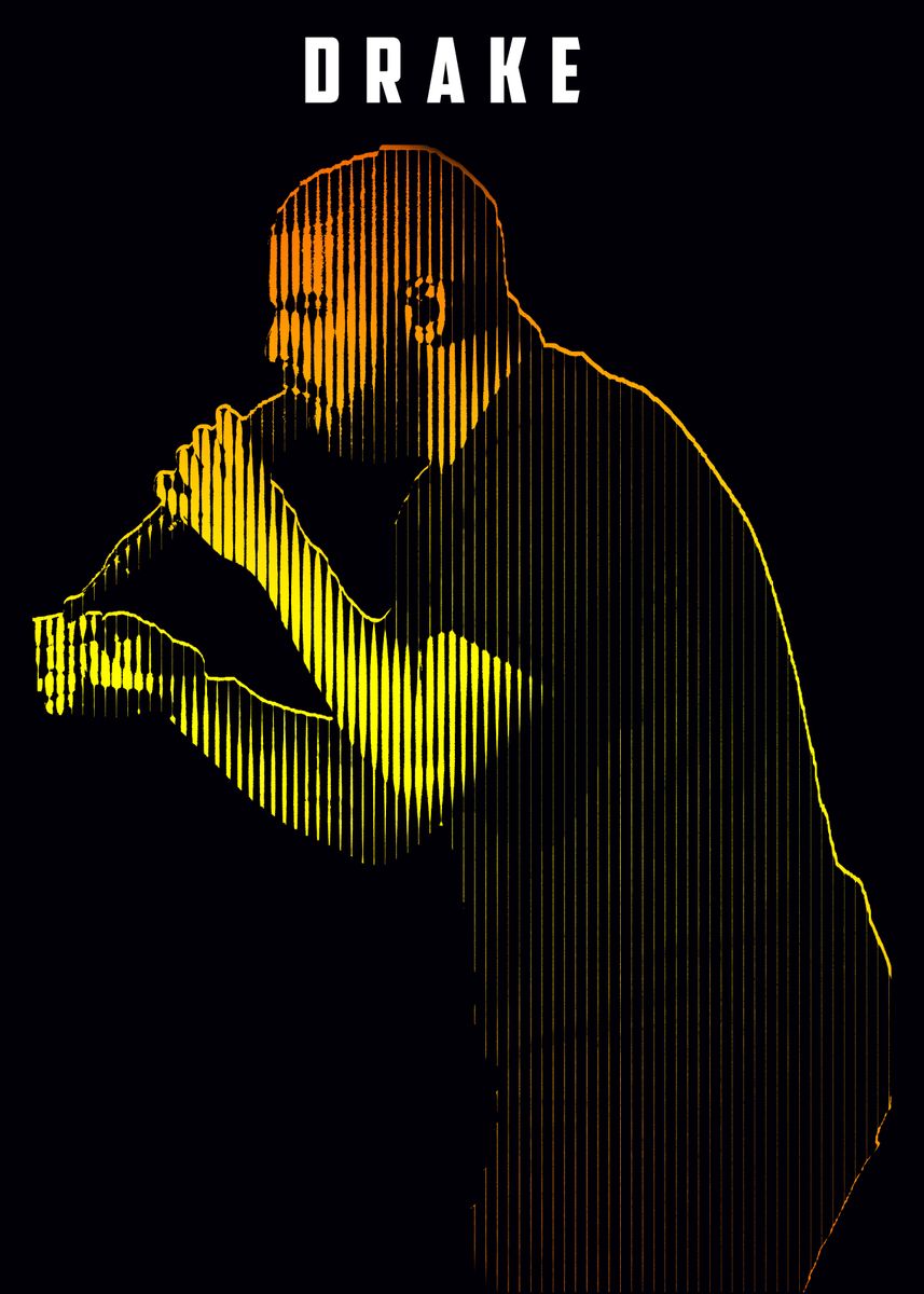 'Drake Music Rapper' Poster, picture, metal print, paint by Bella Chloe ...