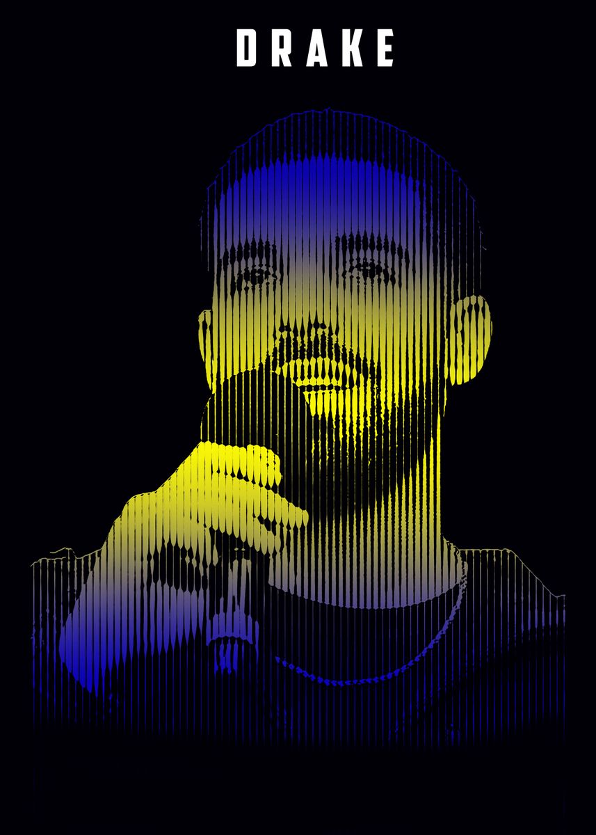 'Drake Music Rapper' Poster, picture, metal print, paint by Bella Chloe ...