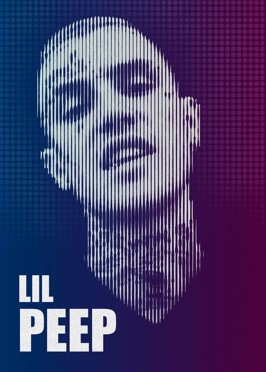 'Lil peep line art' Poster, picture, metal print, paint by Muhammad ...