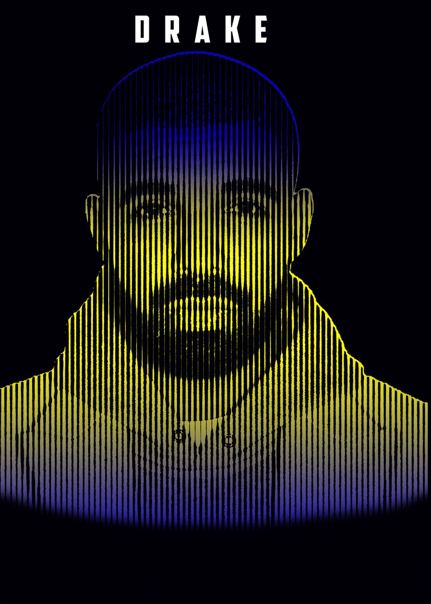 'Drake Music Rapper' Poster, picture, metal print, paint by Bella Chloe ...