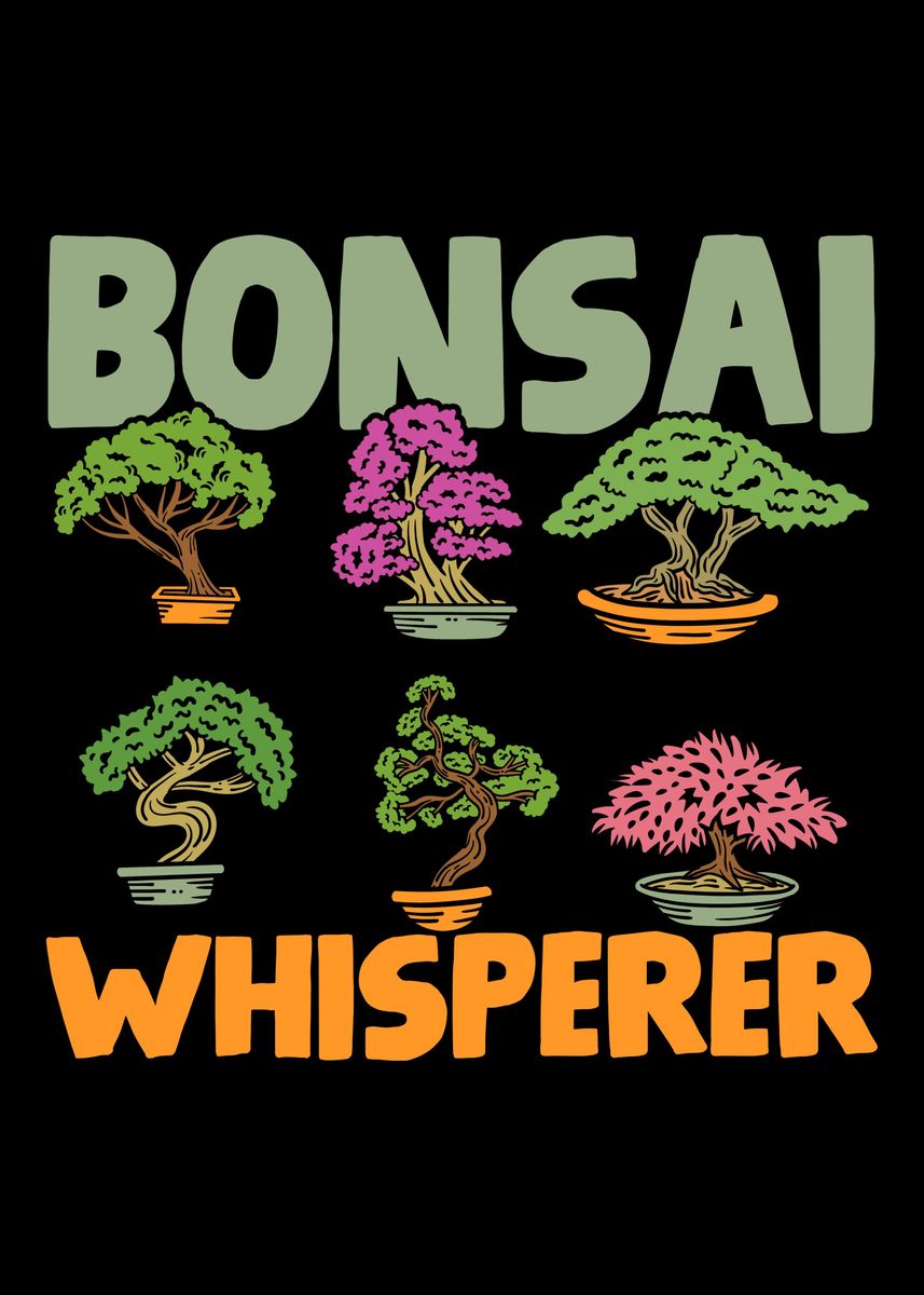 'Bonsai Trees Vintage' Poster by BLVCKPLATE | Displate