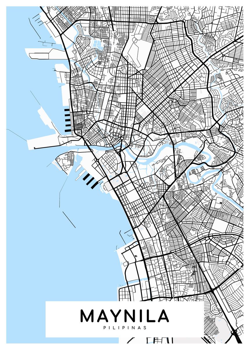 'Maynila' Poster, picture, metal print, paint by mapsies | Displate