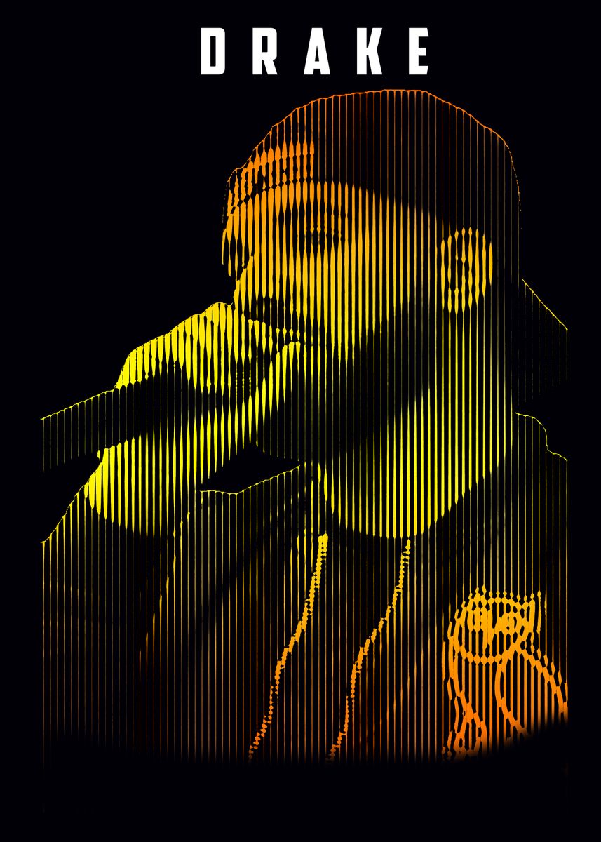 'Drake Music Rapper' Poster, picture, metal print, paint by Bella Chloe ...