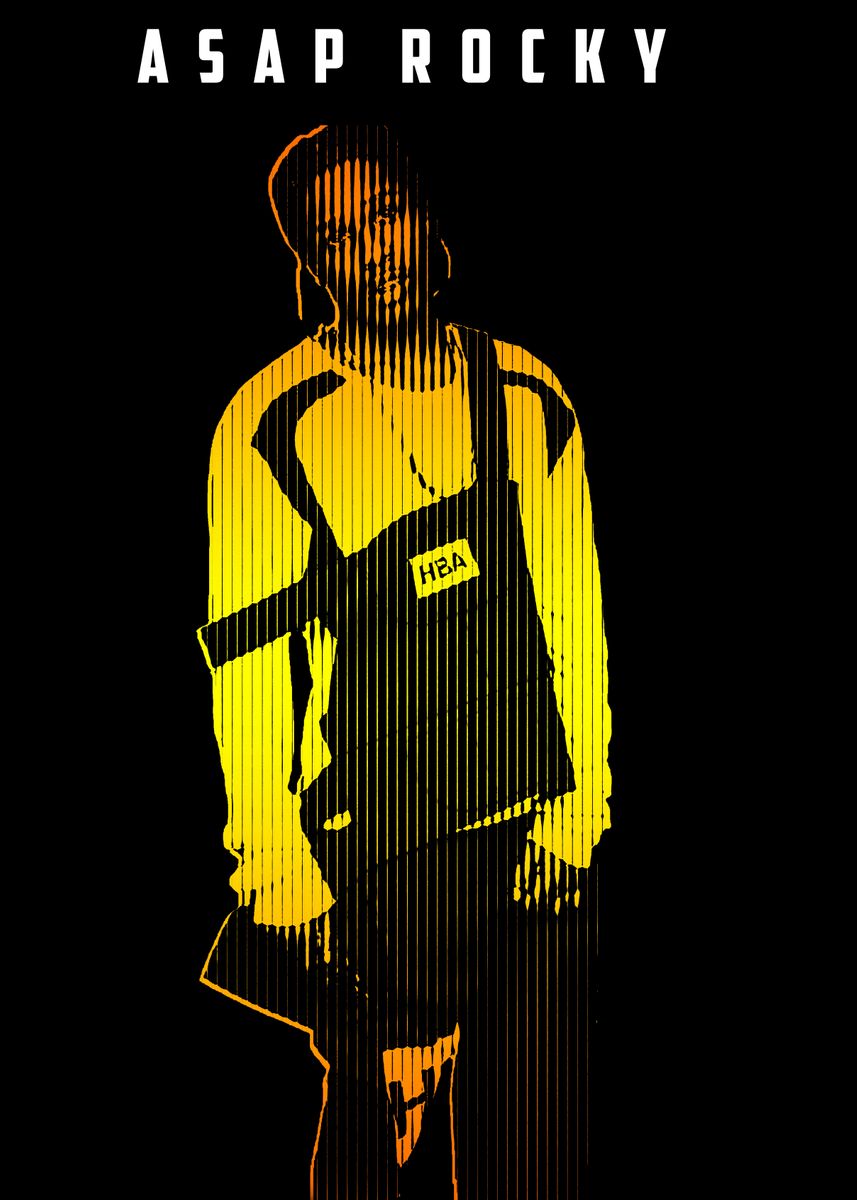 'Asap Rocky music Rapper' Poster, picture, metal print, paint by ...