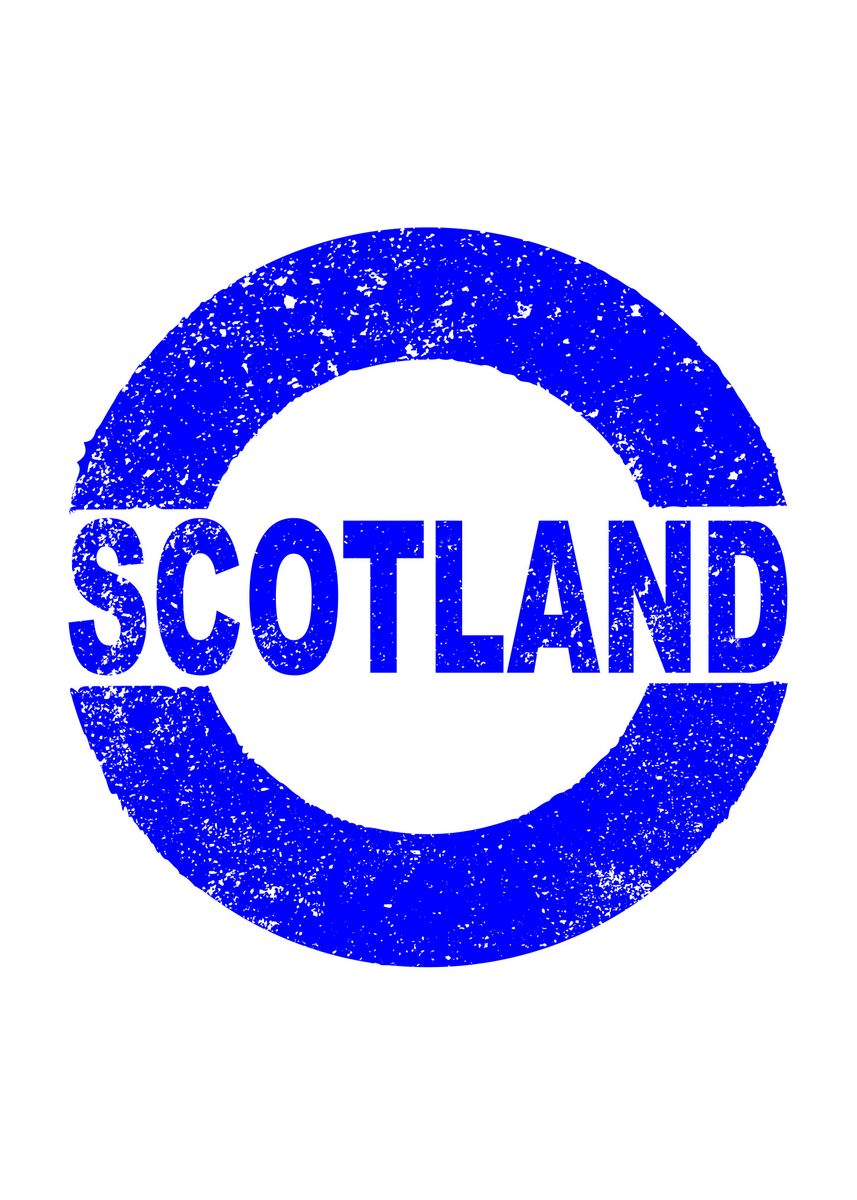 'The Text Scotland Stamp' Poster, picture, metal print, paint by ...