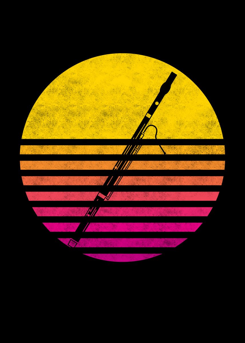 'Bassoon Retro Instrument' Poster, picture, metal print, paint by Mooon ...