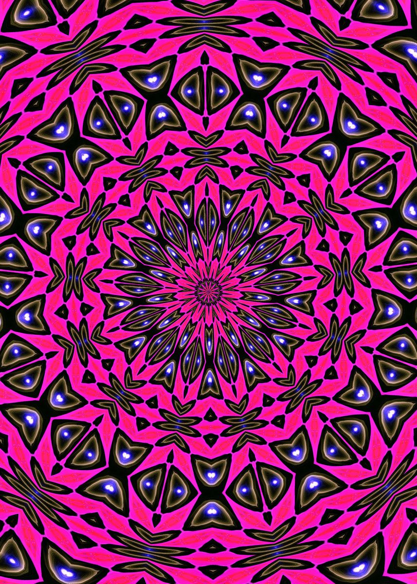 'Raspberry Mandala' Poster, picture, metal print, paint by Mimulux ...
