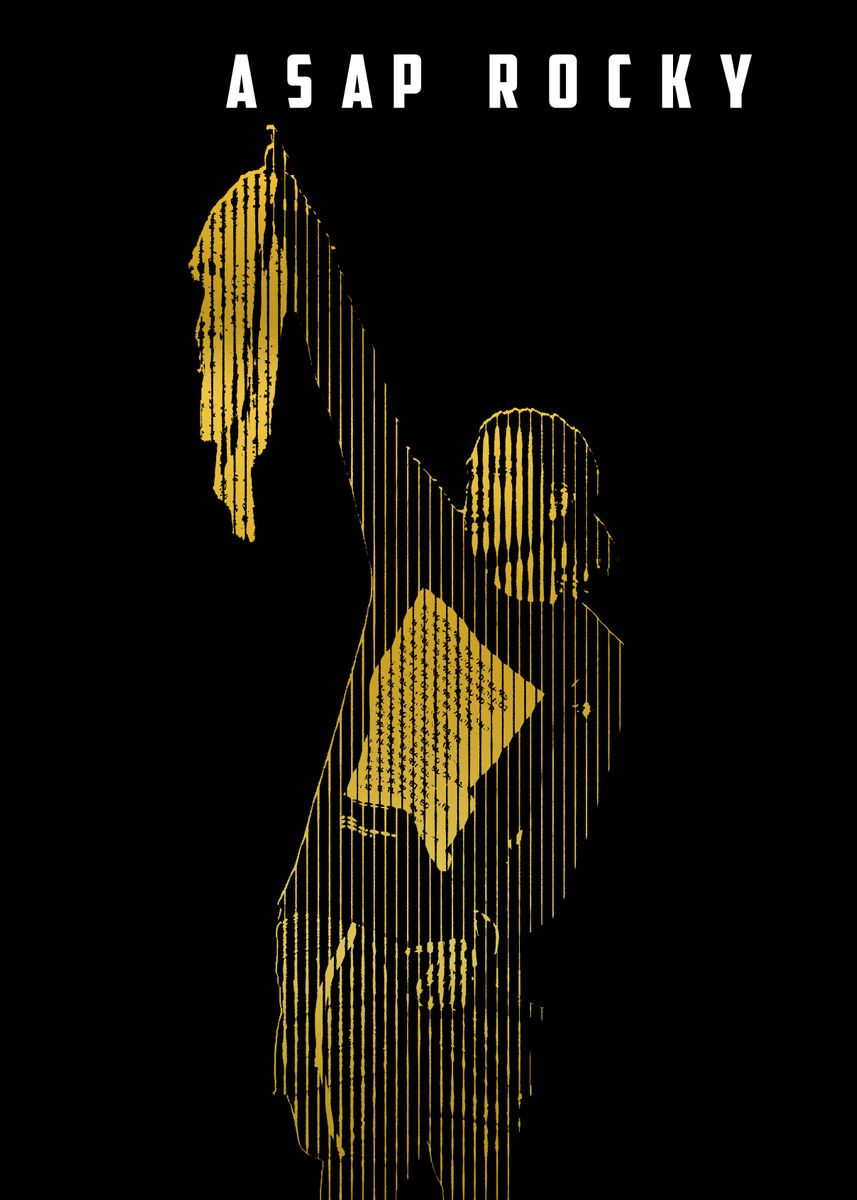 'Asap Rocky Music Rapper' Poster, picture, metal print, paint by ...