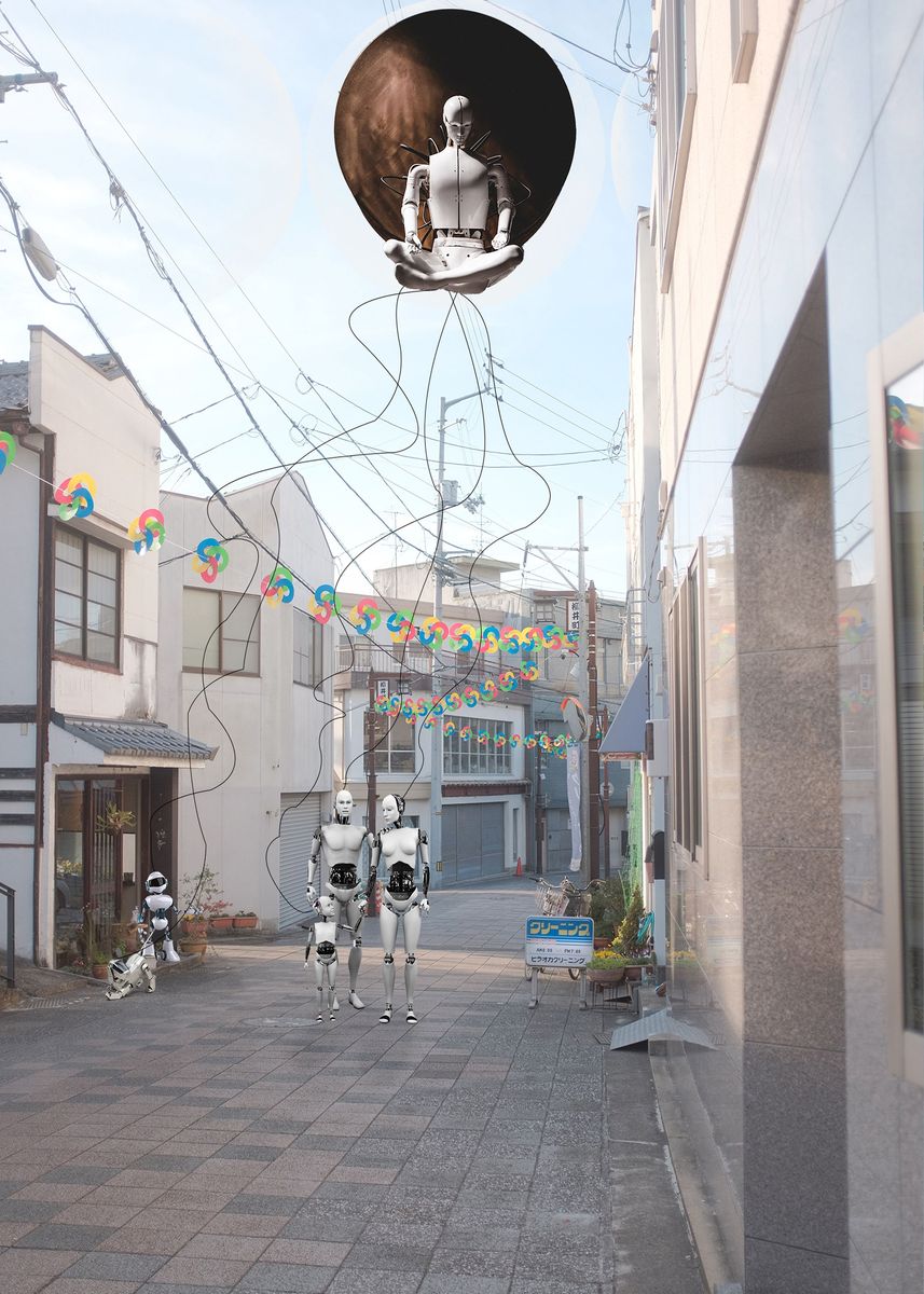 'Simulation' Poster, picture, metal print, paint by Shaheen Khan | Displate