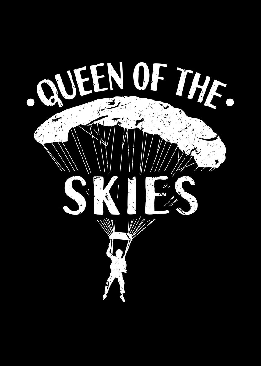 'Queen of Skies Parachute' Poster, picture, metal print, paint by ...