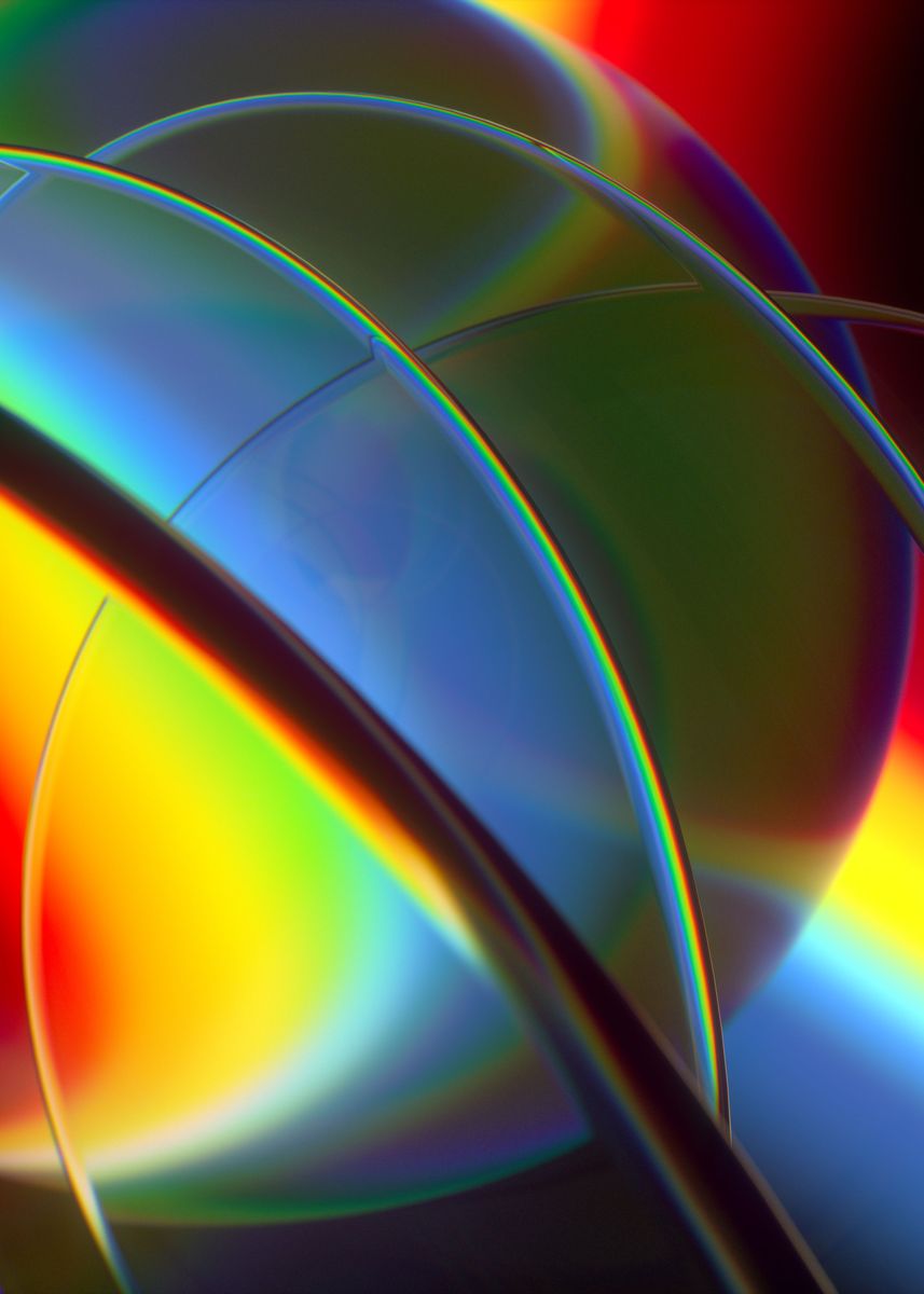 'Spectrum Abstract III' Poster, picture, metal print, paint by ...