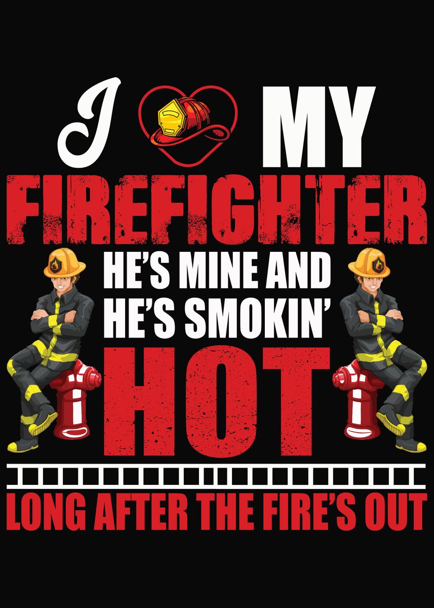 'Firefighter Fireman Fire' Poster, picture, metal print, paint by ...