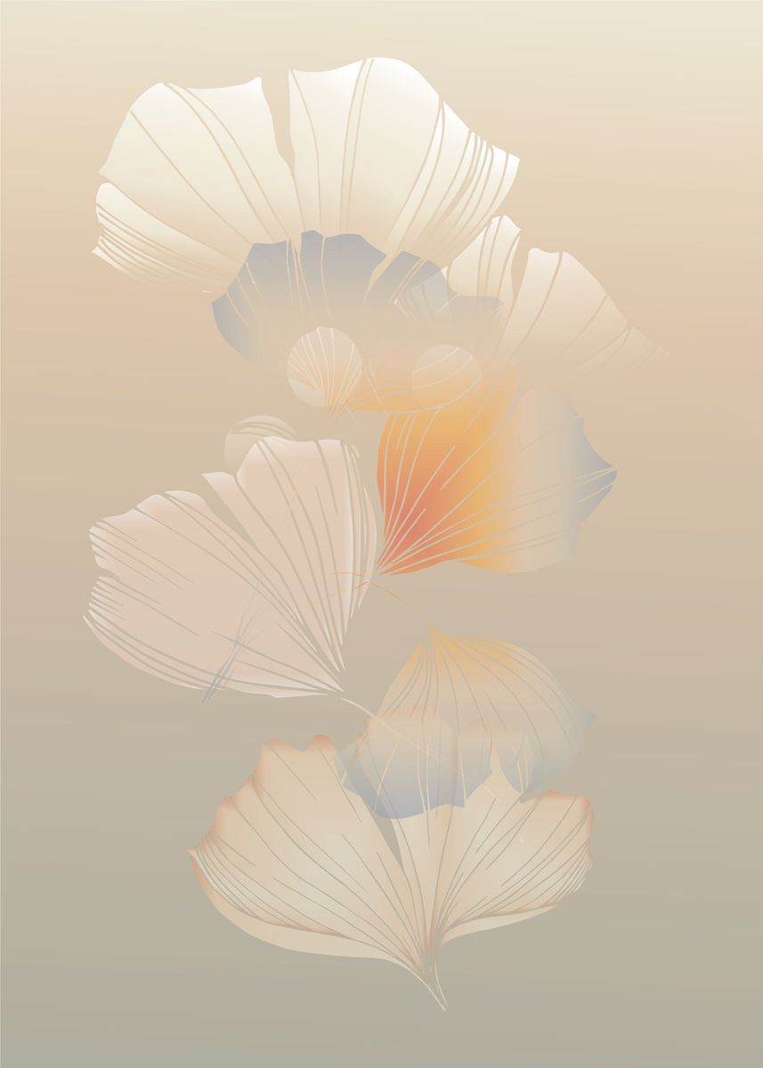 'Blue Abstract Flower' Poster by Isabella Zietsman | Displate