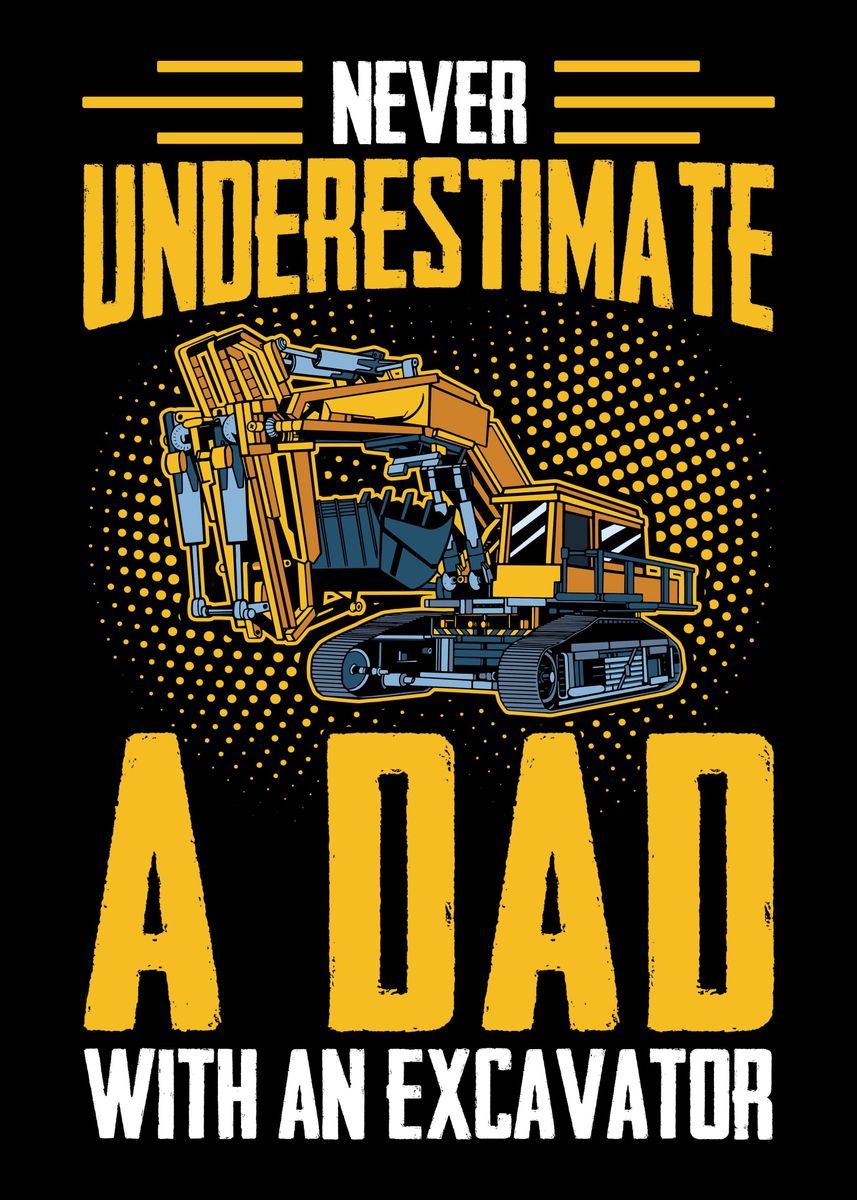 'Excavator Operator Driver' Poster, picture, metal print, paint by ...